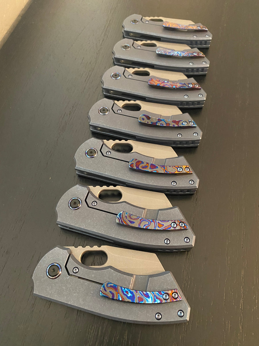 Blue SLiM w/BLK Timascus Kit – BergBlades